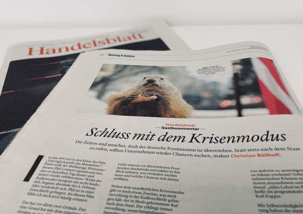 Gastkommentar über die Zeit der Chancen im Handelsblatt | Prognos